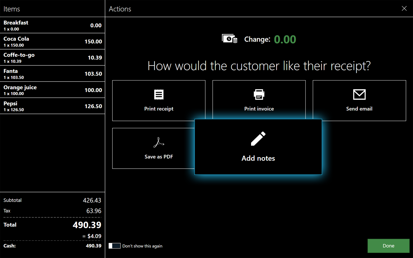 Free Windows Point of Sale - Aronium